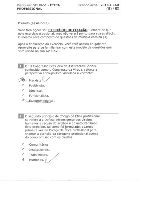 EXERCÍCIOS ÉTICA PROFISSIONAL0001 Ética Profissional