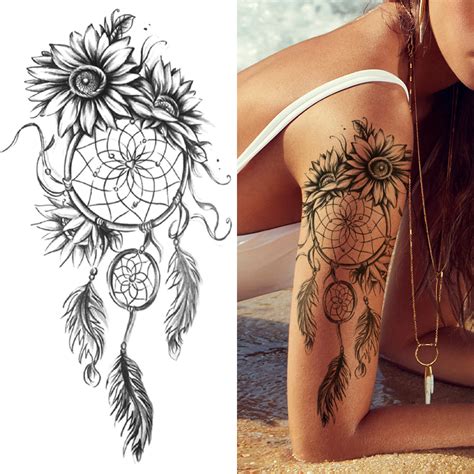 Dreamcatcher Thigh Tattoos