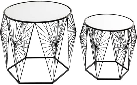 Tavolino D Appoggio Cobweb Nero 2 Set KARE