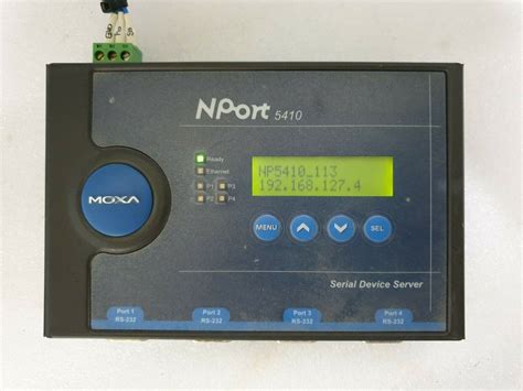 Moxa Nport Rev Serial Device Server Power On Tested Ebay