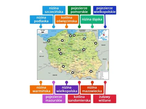 Niziny Pojezierza I Kotliny Polski Labelled Diagram