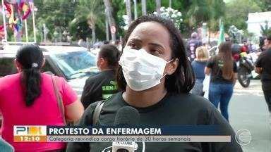 PITV 1ª Edição Enfermeiros protestam e pedem carga horária de 30