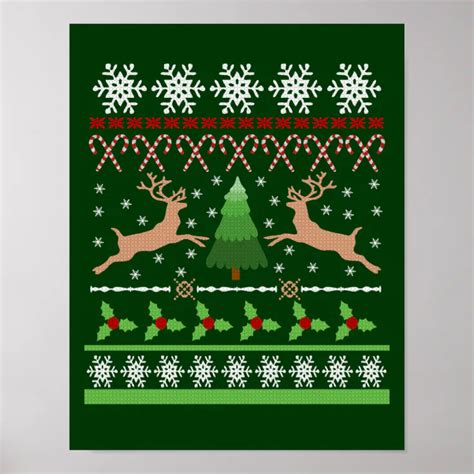 Funny Ugly Christmas Sweater Poster Zazzle