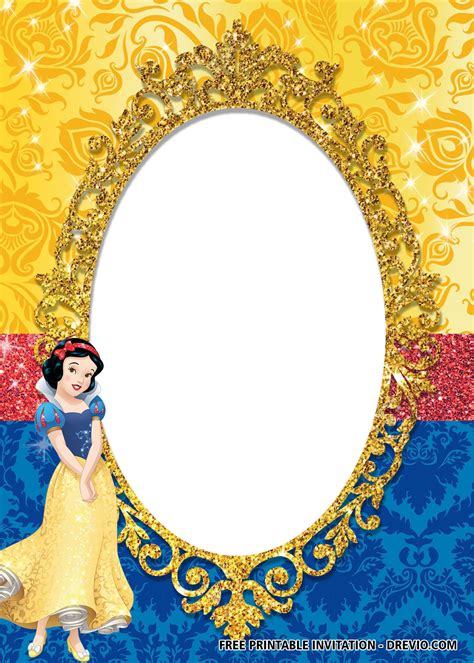 Free Princess Snow White Invitation Templates Snow White Invitations