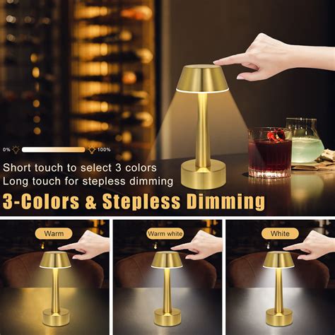 UMEXUS Cordless Table Lamp For Bar Restaurant Rechargeable Battery