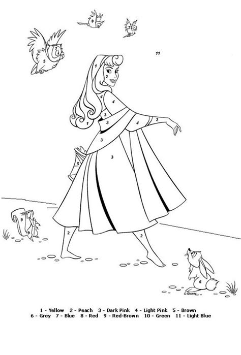 Dibujos Disney Para Colorear Con Numeros