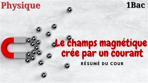 Champ magnétique créé par un courant électrique résumé du cour 1BAC