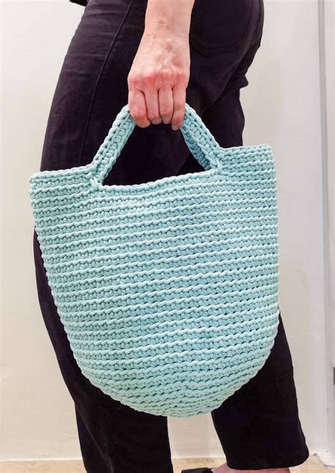 Borsa Tote Borsa Della Spesa Ecologica All Uncinetto Alla Etsy