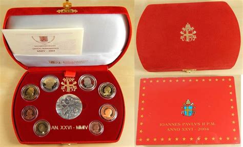 Vatikan 3 88 Euro Kursmünzensatz KMS 2004 PP OVP mit Box Zertifikat