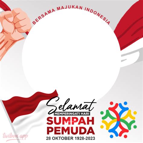 Twibbon Hari Sumpah Pemuda 28 Oktober 2023 PNG