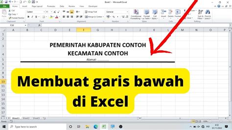 Wajib Diketahui Cara Membuat Garis Bawah Di Microsoft Excel Youtube