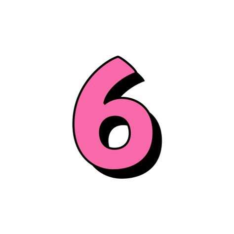 Number 6 Generic Color Lineal Color Icon