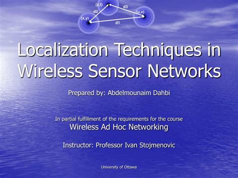 ppt localization techniques in wireless sensor networks powerpoint presentation id 5357619