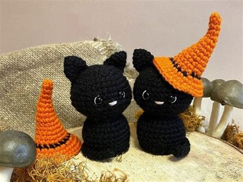 Crochet Halloween Black Cat Free Pattern Amigurumi Space Halloween