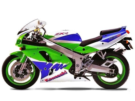 Kawasaki ZXR 750 Ninja 1993 L1 Decals Green White Blue Model Moto