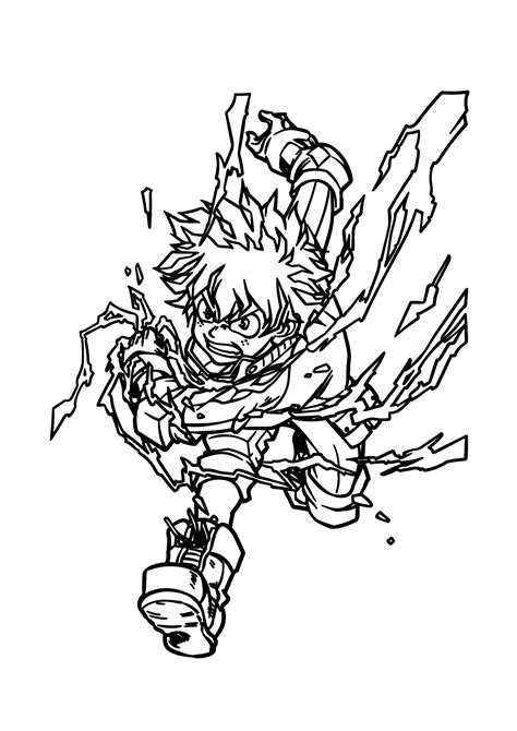 Deku Poderoso Para Colorir Imprimir Desenhos