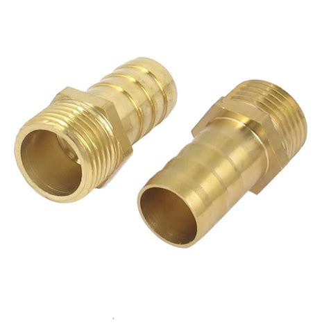 SOURCING MAP Raccord Cannelé 1 2BSP Filetage mâle à 16mm Tuyau Barb
