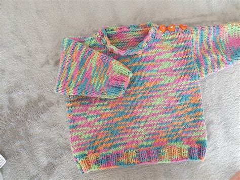 Strickanleitung Baby Pulli ohne Seitennaht Größe 62 68