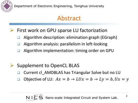 ppt gpu sparse lu factorization and its application in circuit simulation powerpoint