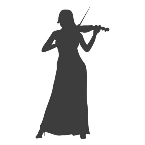 Silhueta De Violinista Feminina Baixar PNG SVG Transparente