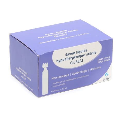 Gilbert Savon liquide hypoallergénique stérile unidoses Peaux sensibles