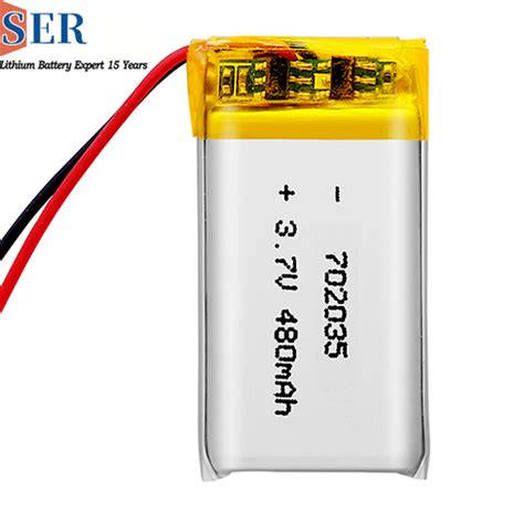 Customized Lithium Pouch Battery 702035 500mah 3 7v Lithium Polymer
