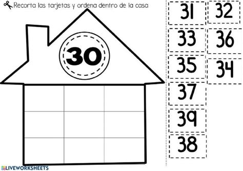 La Casita De Los Números Trabajamo Del 1 Al 100 Recorta Y Pega