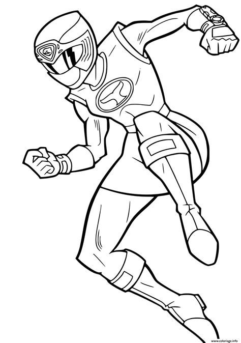 Coloriage Girl Power Rangers Samurai Jump JeColorie