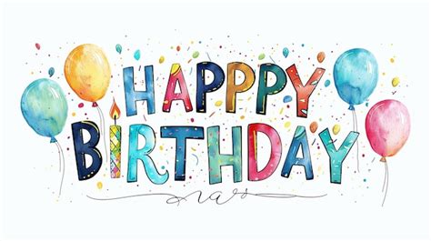 Premium Photo A Birthday Card With A Balloon And A Balloon With The