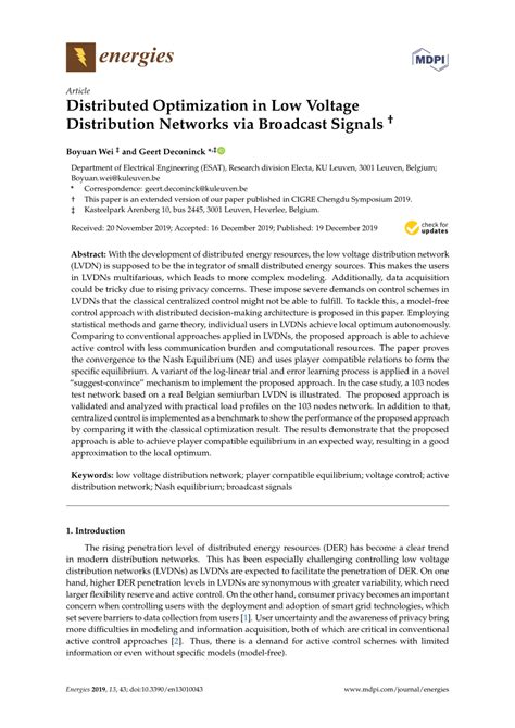 pdf distributed optimization in low voltage distribution networks via broadcast signals