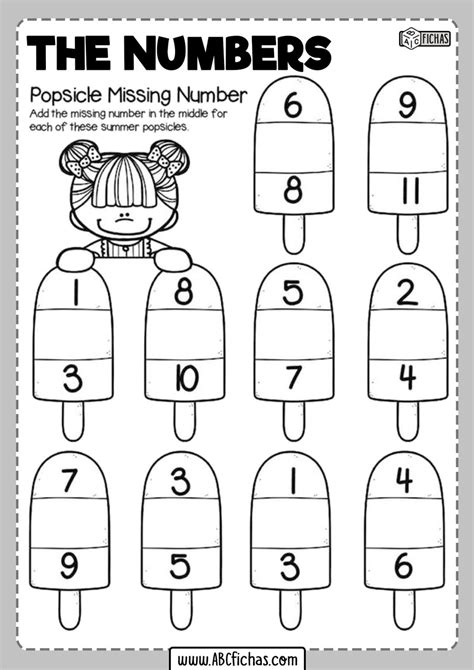 Fichas de Los Números en Inglés para Niños Para Imprimir