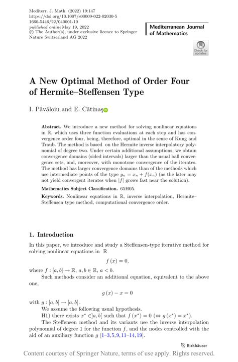 a new optimal method of order four of hermite steffensen type request pdf