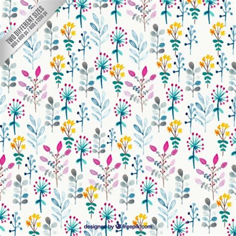 Fondo Pintado A Mano De Flores De Acuarela Vector Gratis
