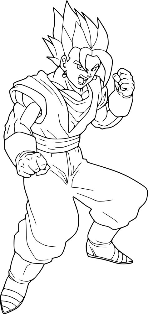 Coloriage Vegeto normal DBZ à imprimer et colorier