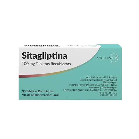 Sitagliptina 100 Mg X 30 Tabletas Angelus