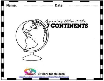 World Map World Map Quiz Test And Map Worksheet 7 Continents