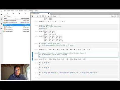 Python pour les maths Tutoriel 3 créer facilement des matrices et