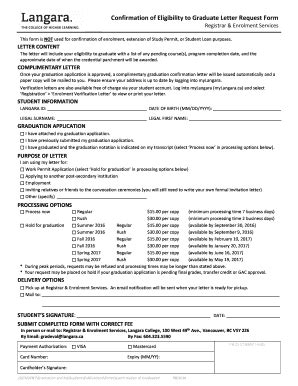 Fillable Online Confirmation Of Graduation Request Form Docx Fax Email