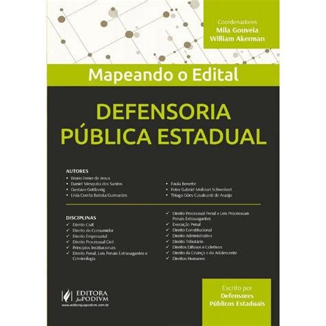 Mapeando O Edital Defensor P Blico Estadual Edi O