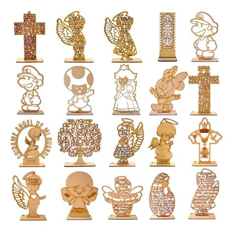 25 Cruz Mdf Ángel Personalizado 30cm Comunión Bautizo Madera Envío gratis