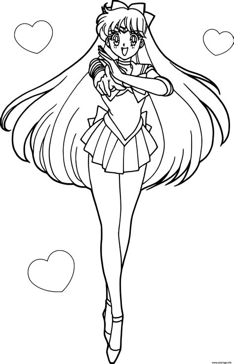 Coloriage Sailor Moon Love Heart JeColorie