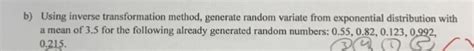 solved using inverse transformation method generate random