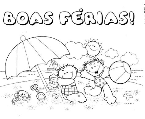 DESENHOS E ATIVIDADES DE BOAS FÉRIAS PARA COLORIR DESENHOS DE VERÃO
