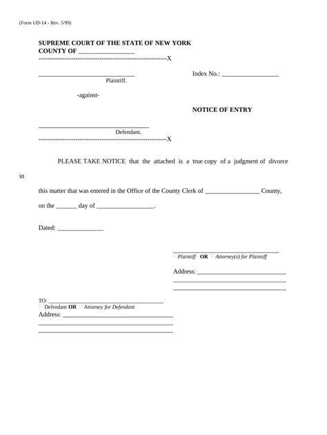 Notice Entry Doc Template PdfFiller