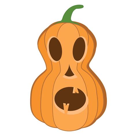 Halloween Pumpkin Vector Icon Emotion Variation Simple Flat Style