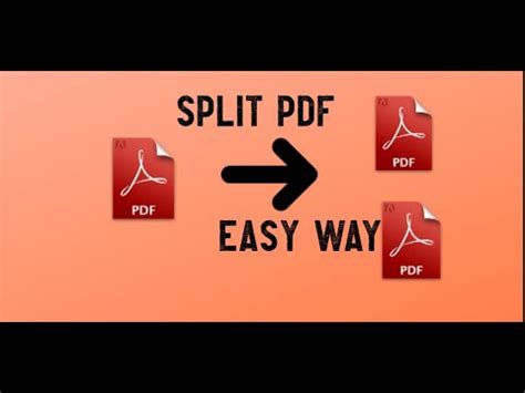 How To Split A PDF Document Into Multiple Files Splitting PDF Pages