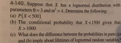 solved suppose that x has a lognormal distribution with