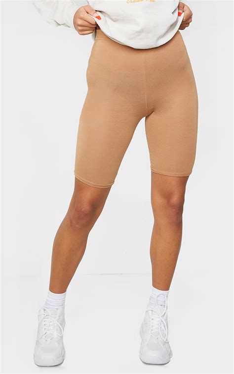 Basic Camel Bike Shorts Shorts Prettylittlething Prettylittlething Uae