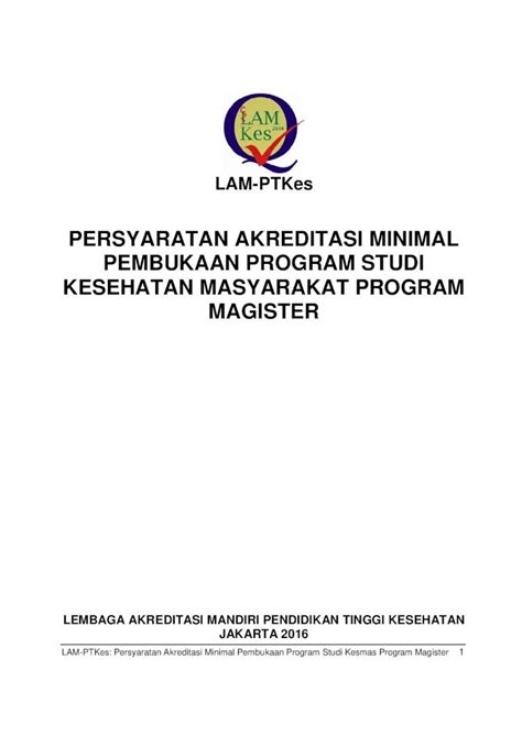 Pdf Persyaratan Akreditasi Minimal Pembukaan Program Silemkerma