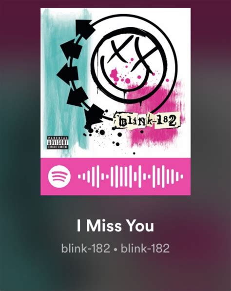 Pin By Arthur On Spotify Album Codes Miss You Blink 182 Blink 182